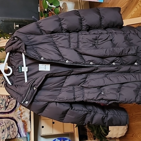 J. Crew | Jackets & Coats | J Crew Down Fill Long Length Puffer Coat ...
